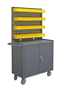 36" Wide Mobile Workstation Lockable Storage Compartment