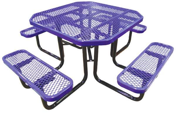 46 Inch Octagonal Expanded Metal Table