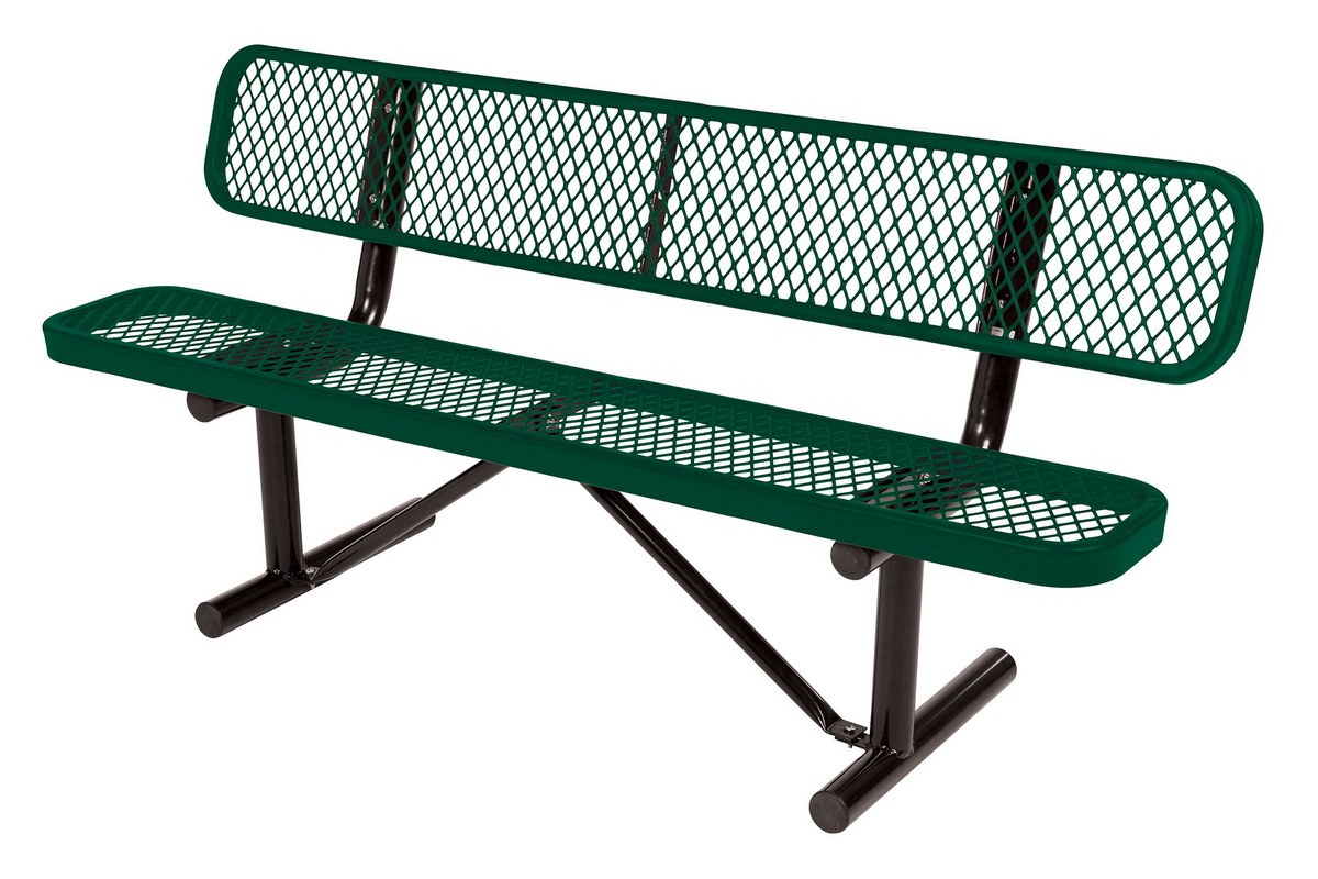 96 Inch Long Steel Mesh Benches