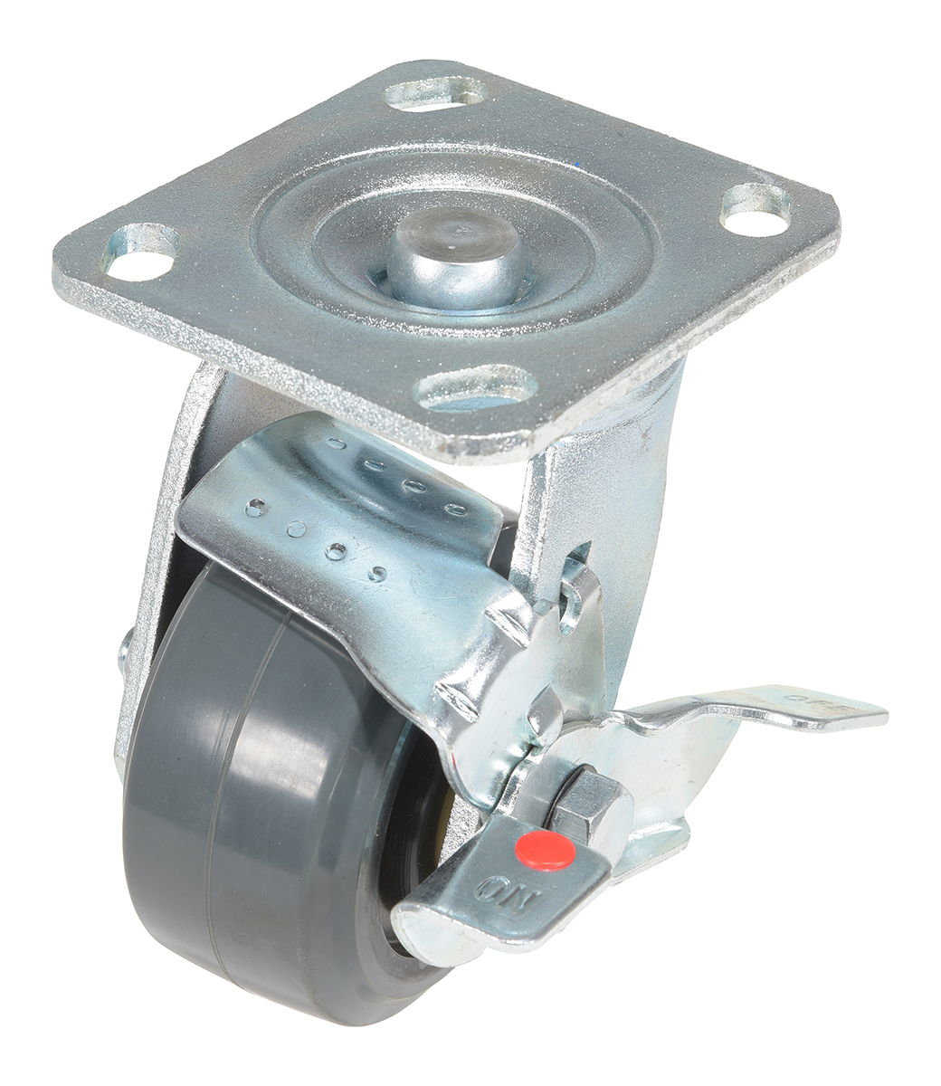 Swivel Rubber Casters with Brake
