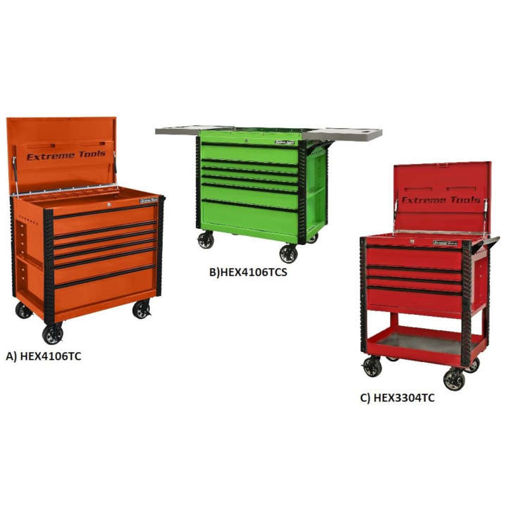 EX Series 33" and 41" Sliding and Flip Top Tool Carts
