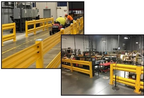 Warehouse Safety Guard Rail System