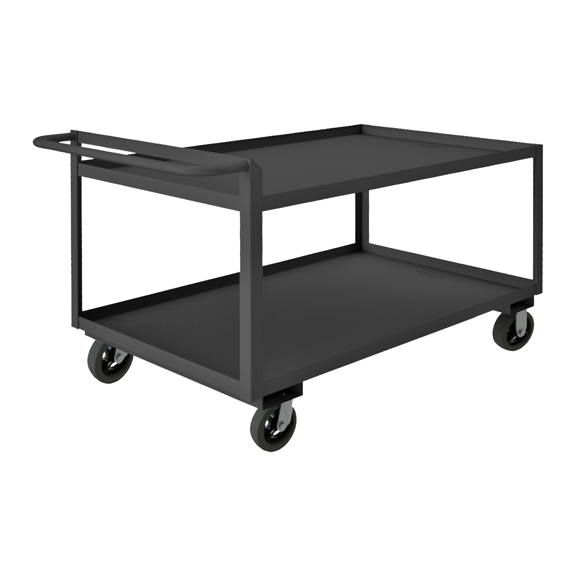 Stock Cart with 2 Shelves and Raised Handle