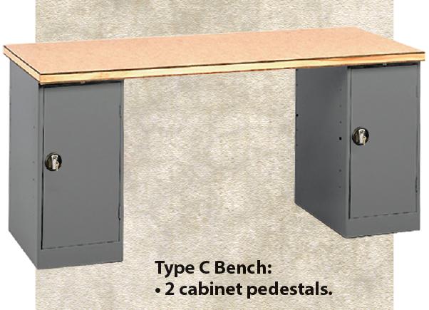 Tennsco Pedestal Workbench with Drawers| Material Flow