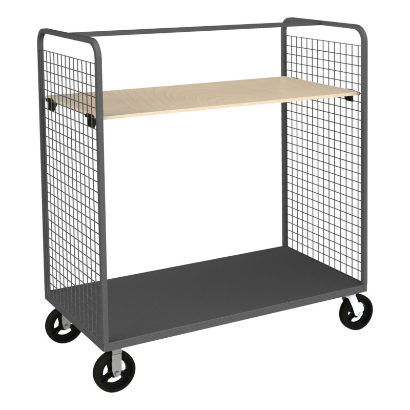 Wire Cart with 1 Adjustable Shelf