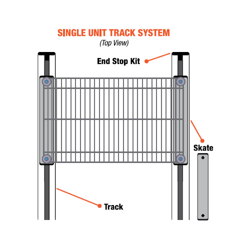 Single Unit Floor Track Assemblies