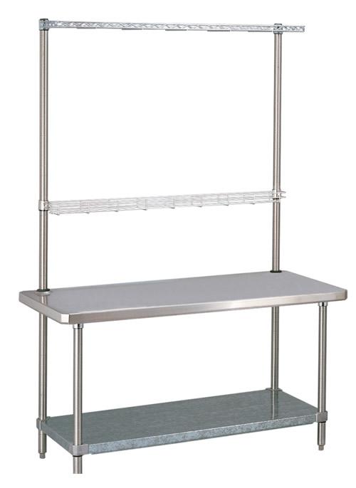 Work Tables with Overhead